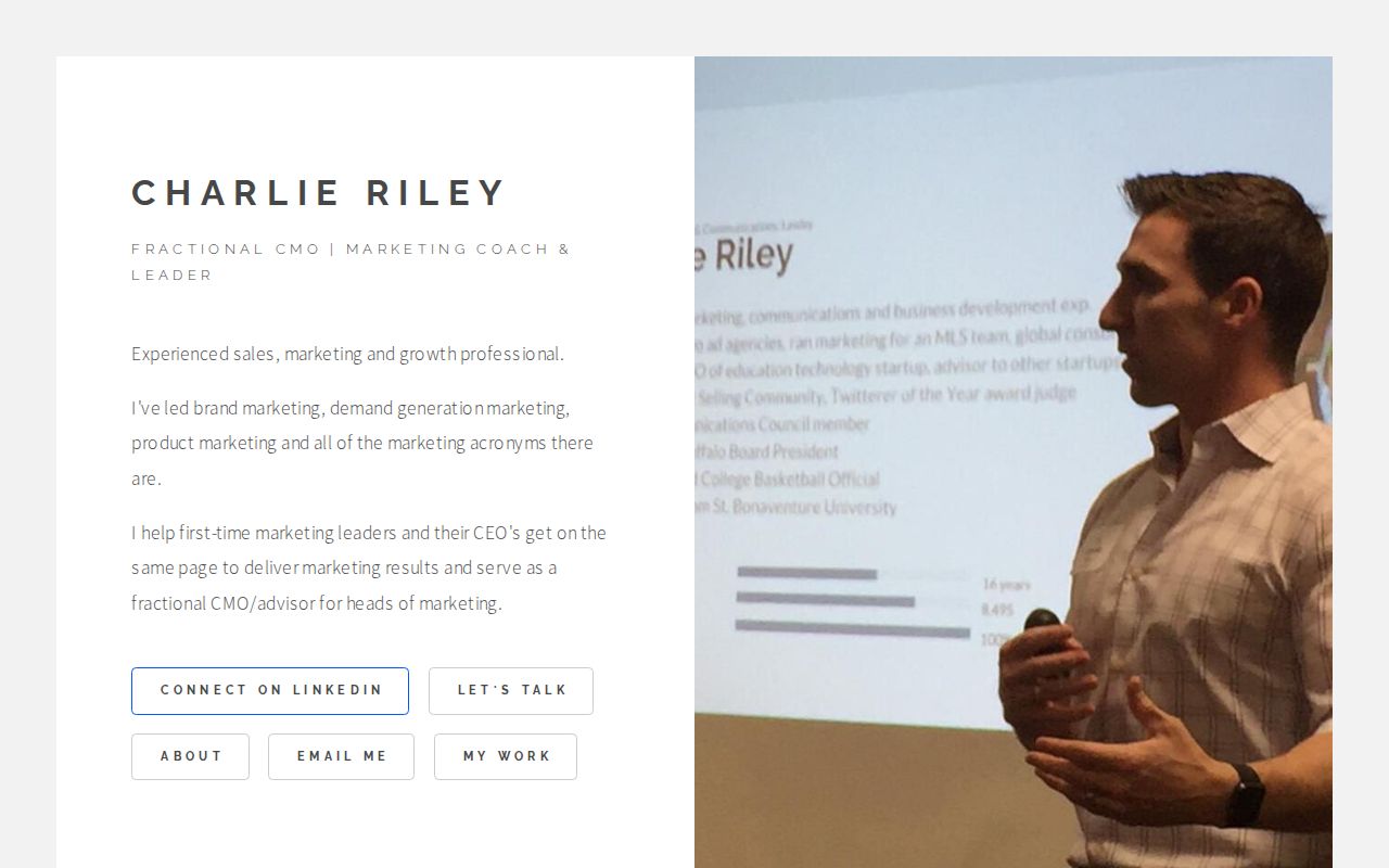 Charlie Riley - Sales and Marketing Consultant and Fractional Chief ...